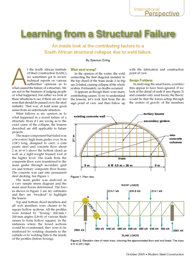Learning From A Structural Failure | PDF | Truss | Welding