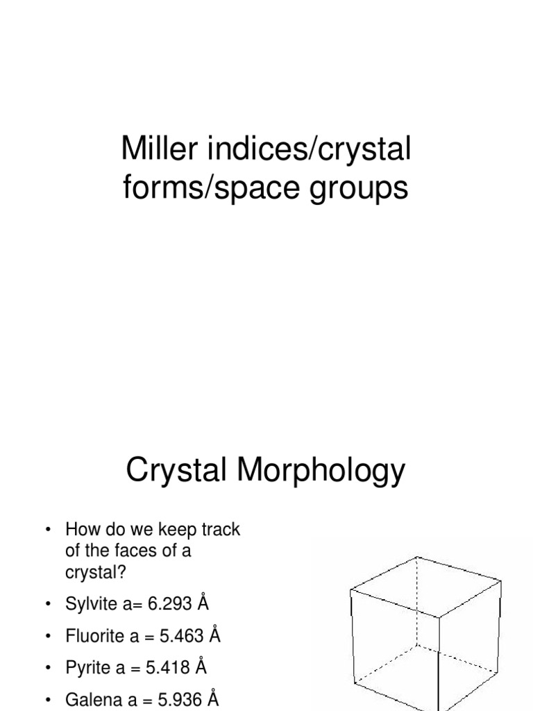 Miller Indices Resource | PDF | Crystal Structure | Symmetry