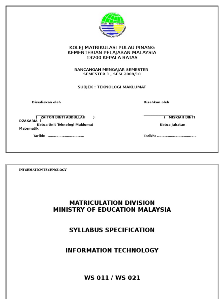Kolej Matrikulasi Pulau Pinang Kementerian Pelajaran Malaysia 13200 ...