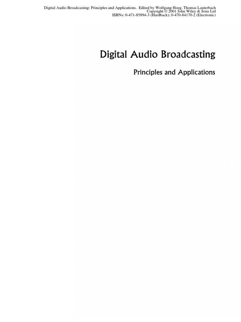 Digital Audio Broadcasting PDF | PDF | Sound Recording And Reproduction ...