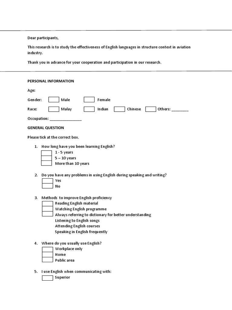 questionaire.docx | Vocabulary | English Language