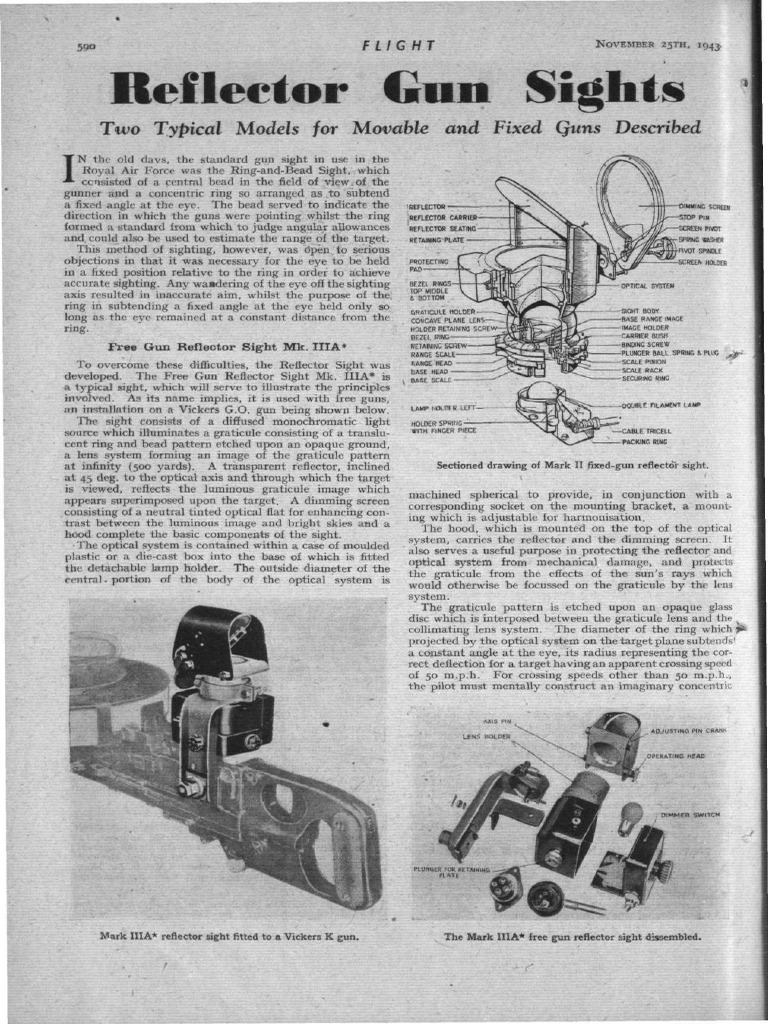 Reflector Gun Sights 1 (Nov 25th 1943) PDF | PDF