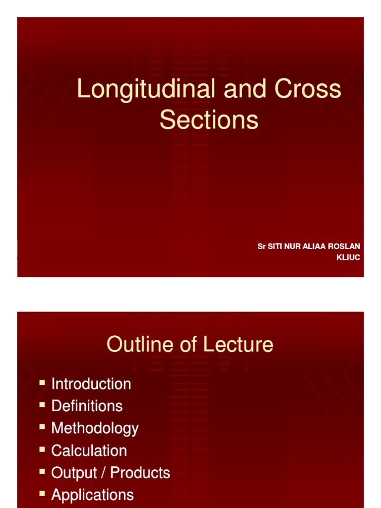 Surveying BEC102 4 - Longitudinal and Cross Sections | PDF