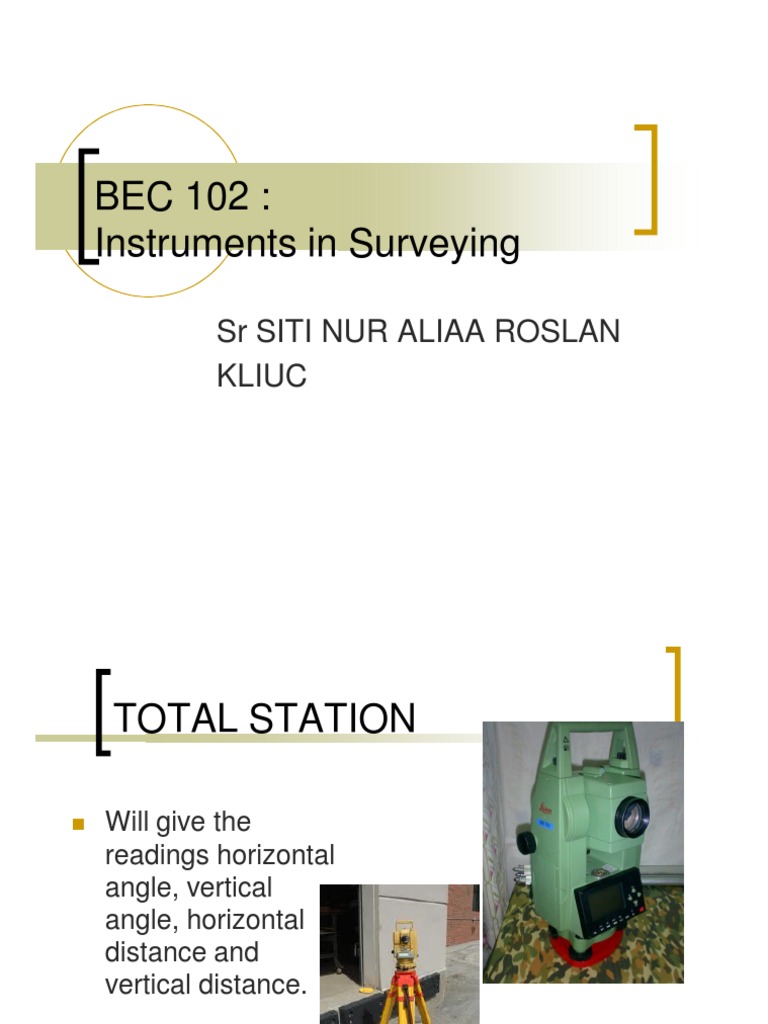 Surveying Instruments Overview | PDF