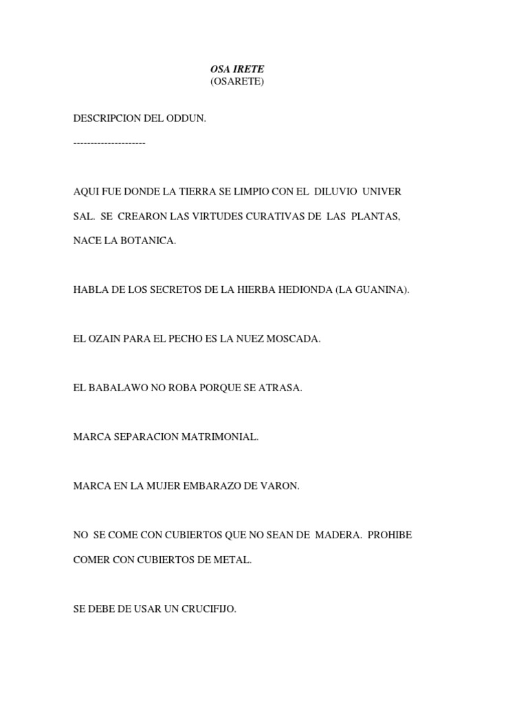 Osa Irete | PDF