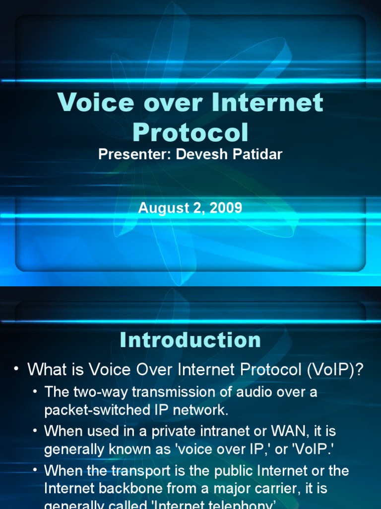 Voice Over Internet Protocol | PDF | Voice Over Ip | Telephone