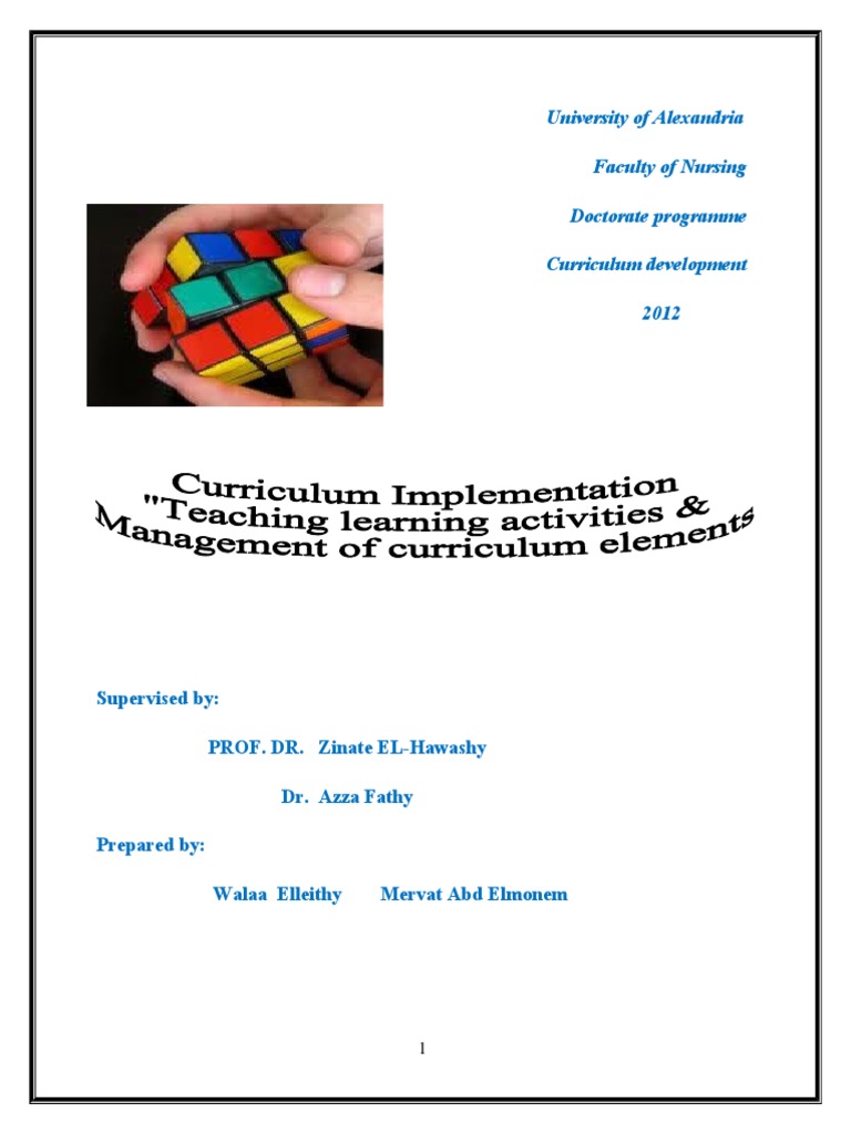 The Final Implementation | PDF | Curriculum | Lecture