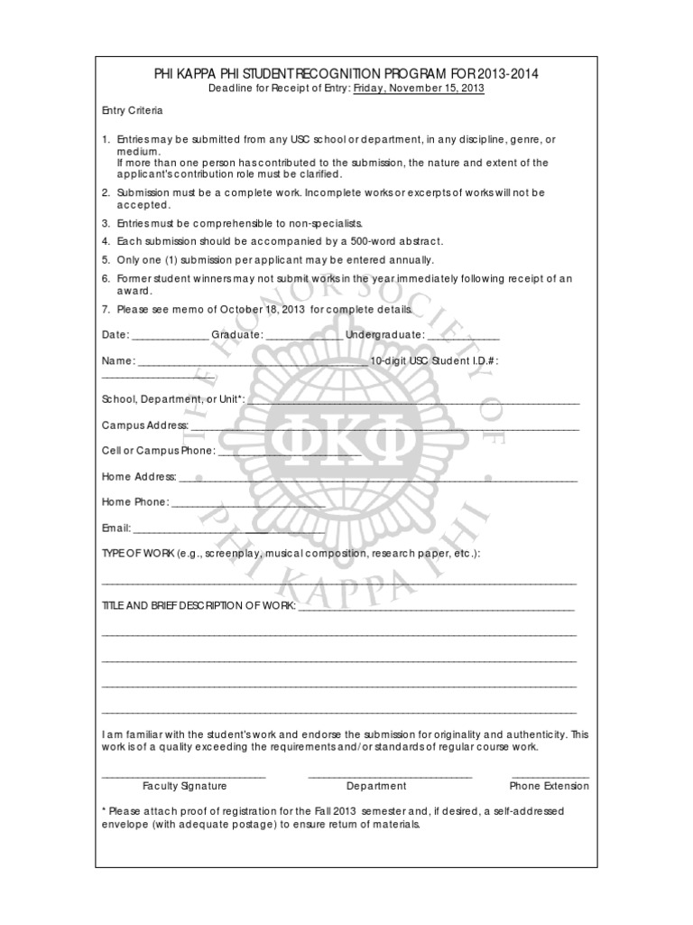 Student Announcement.2013 14 | PDF | University Of Southern California ...