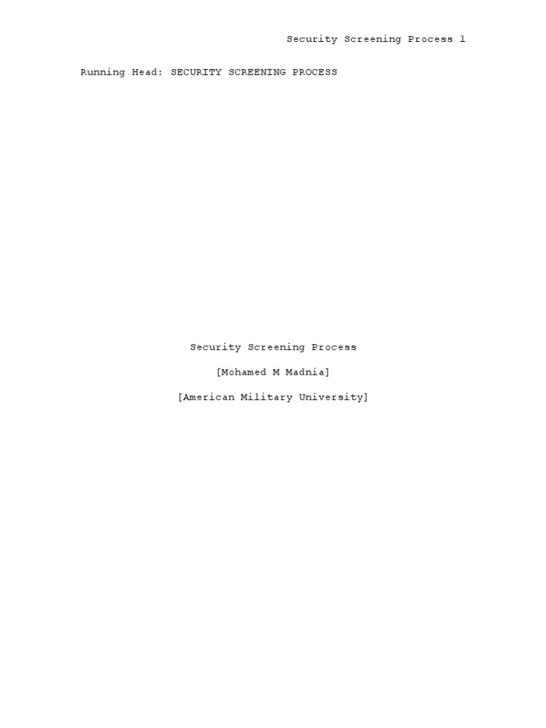 TSA Security Screening Overview | PDF | Transport | Business