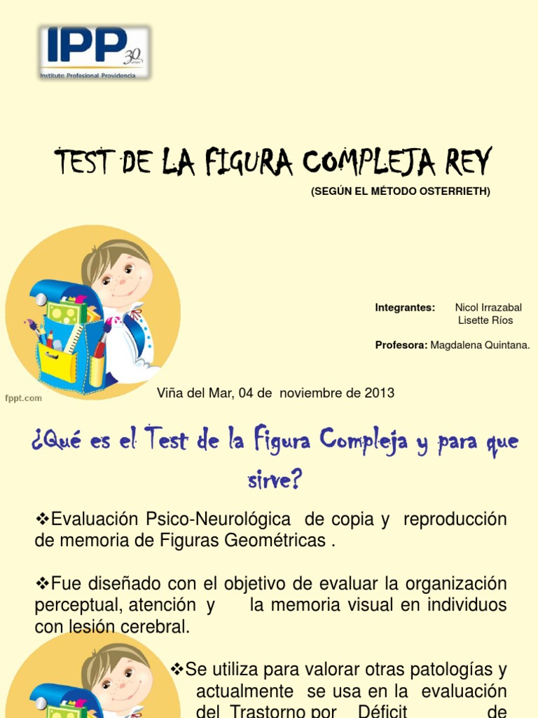 Test Figura Compleja de Rey: Evaluación Cognitiva | PDF | Memoria ...