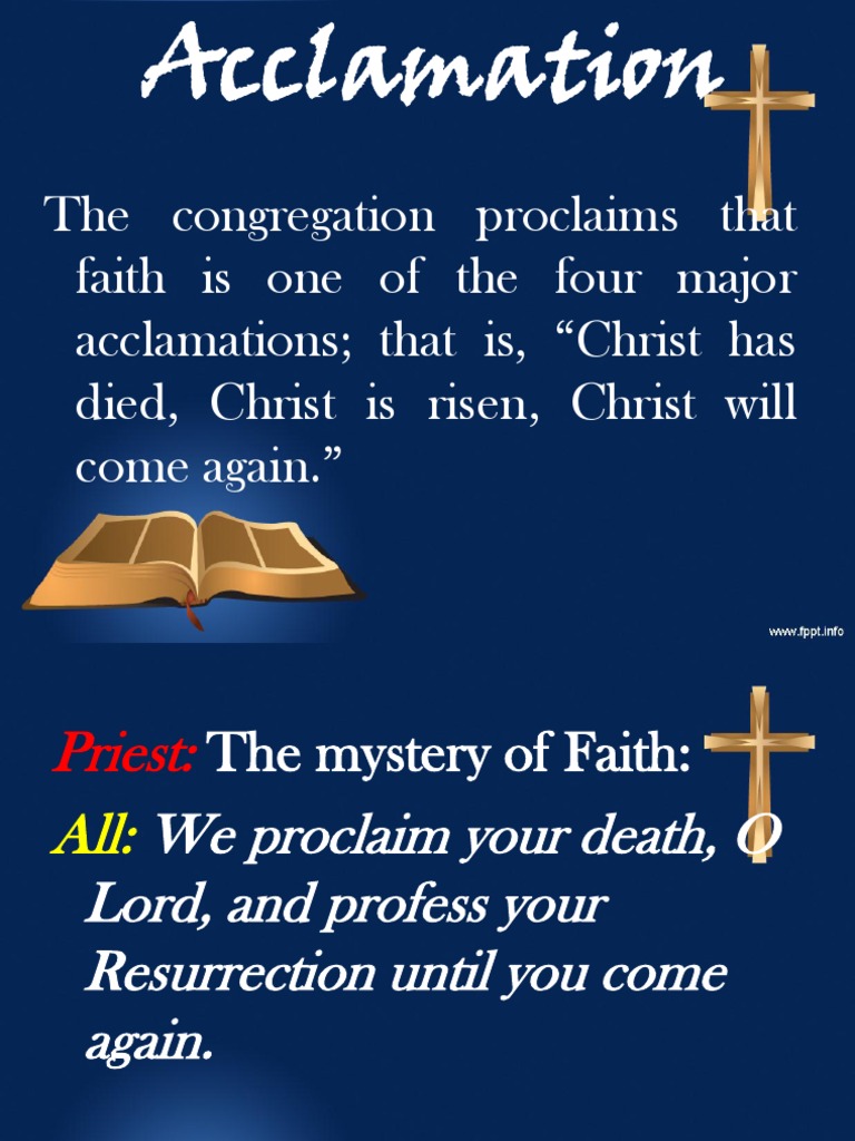 Acclamation.pptx | Eucharist | Mass (Liturgy)