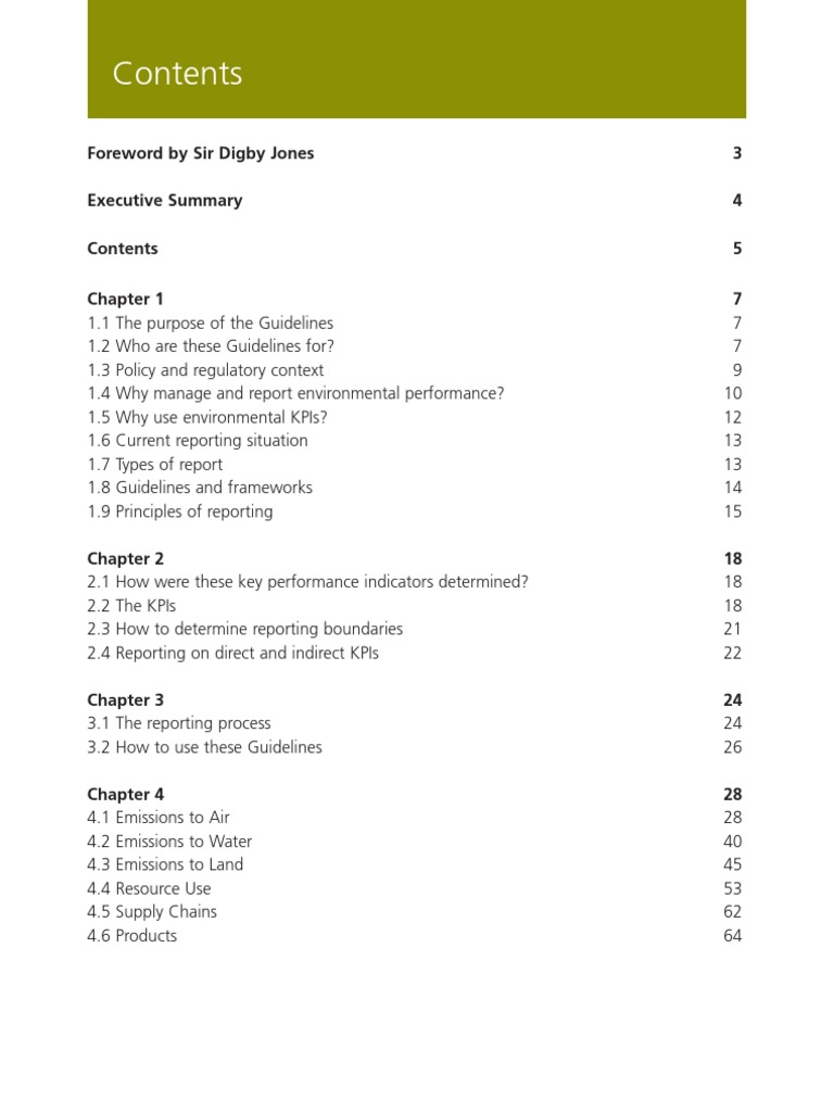 Environmental Key Performance Indicators | Download Free PDF ...
