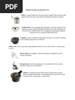 20 Kitchen Tools and Its Uses | PDF | Frying Pan | Spoon