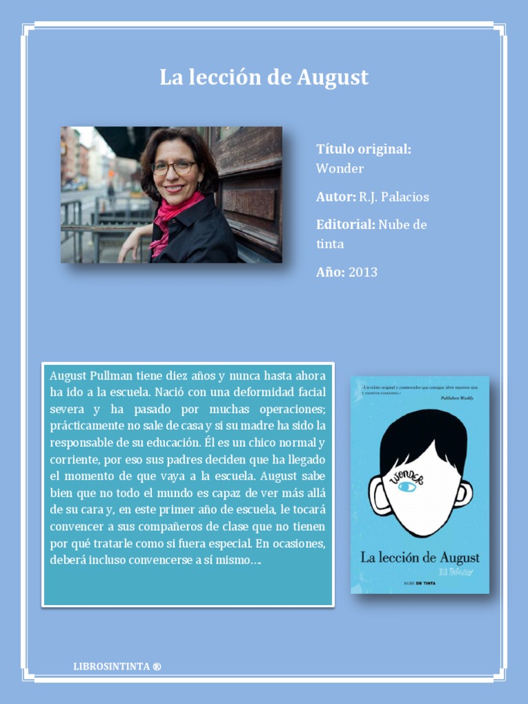 Reseña La Lección de August | PDF