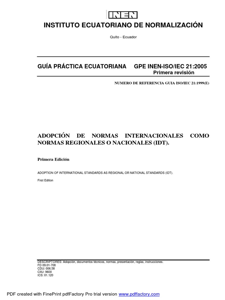 Guia Iso Iec 21 | PDF | Organización internacional para la ...