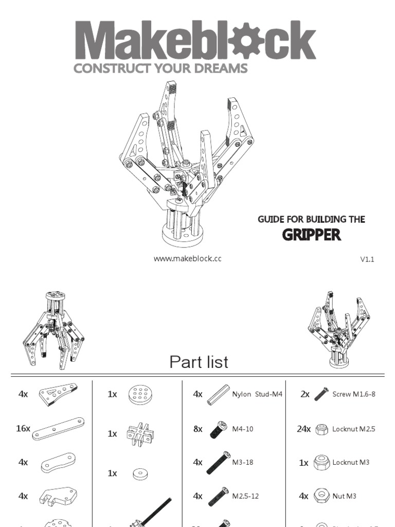 Makeblock Strong Robot Gripper | PDF