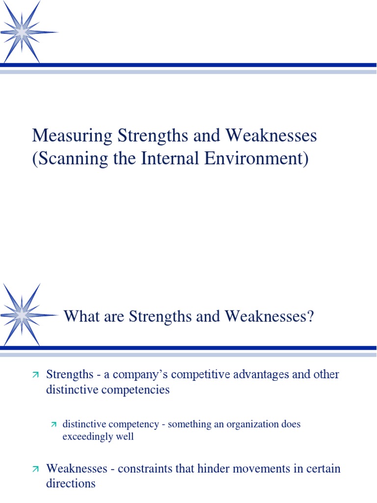 Measuring Strengths and Weaknesses (Internal Scanning) | PDF ...