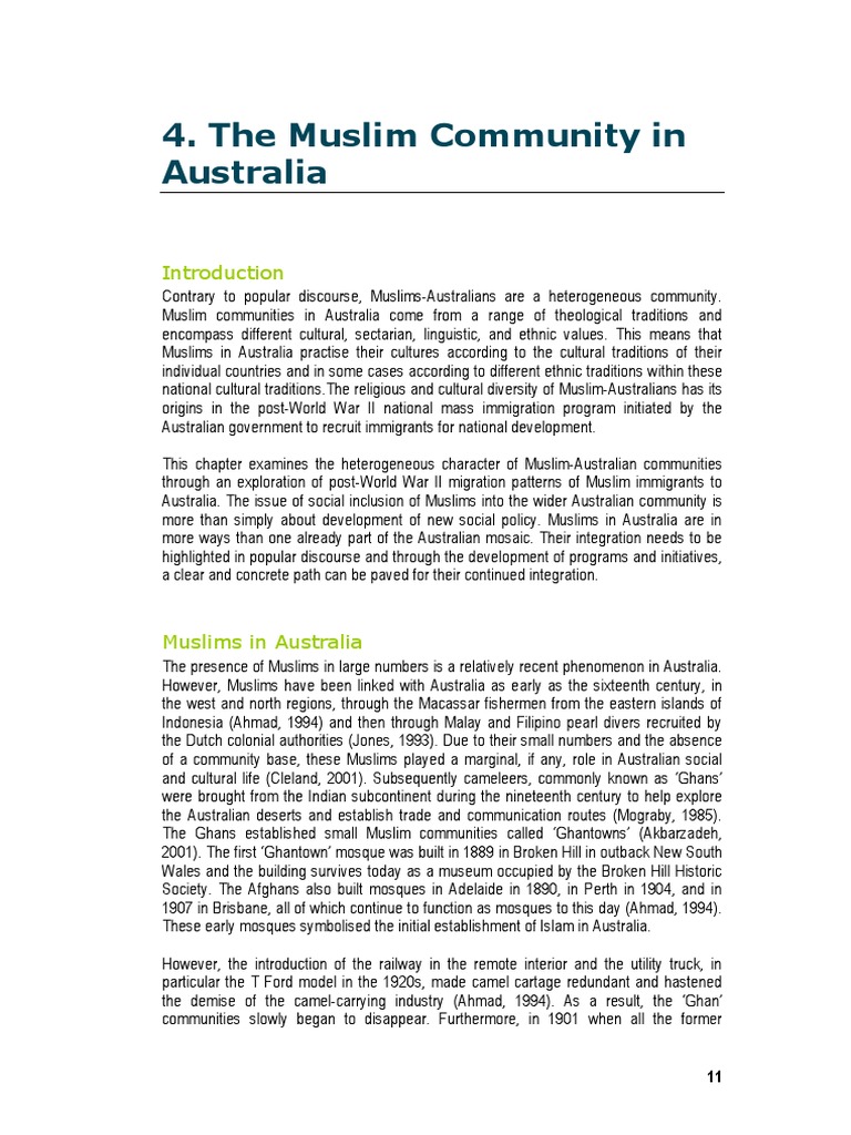 Muslim Community in Australia | PDF | Multiculturalism | Immigration