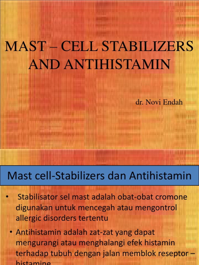 Mast Cell Stabilizer Dan Antihistamin | PDF