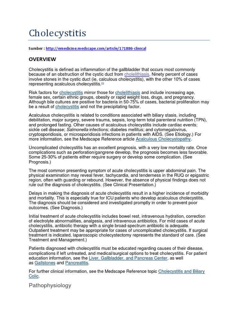 Cholecystitis Cholelithiasis | Download Free PDF | Gallbladder | Medicine