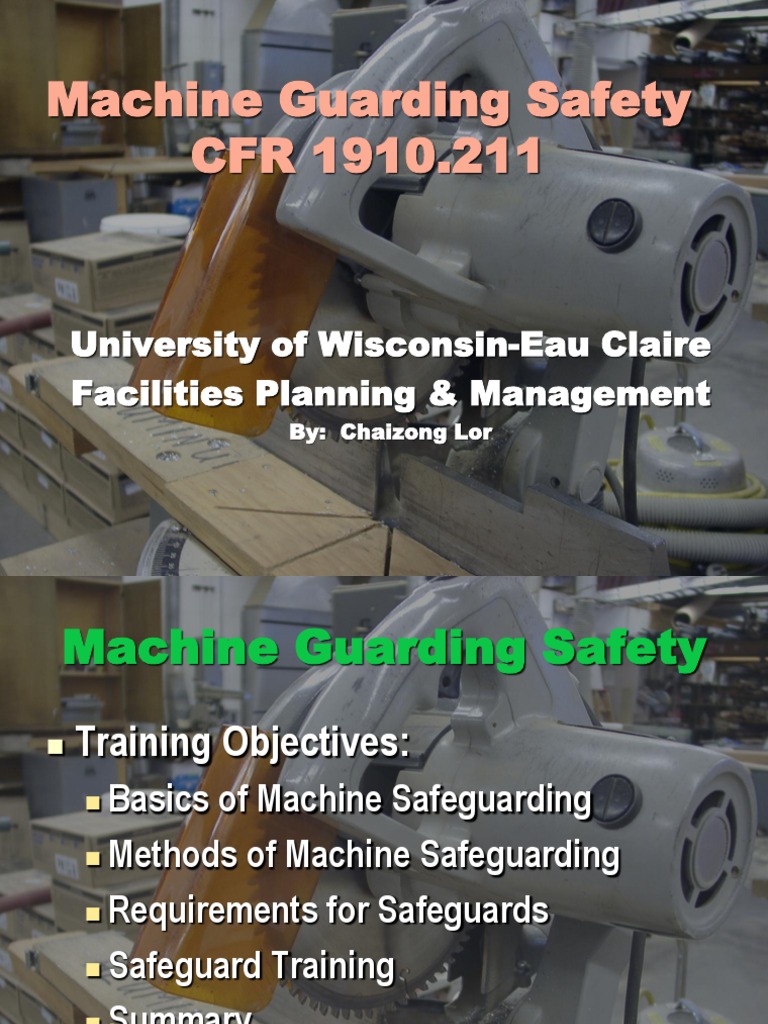 Machine Guarding Safety | PDF | Machines | Gear