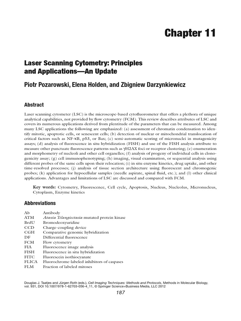 Laser Scanning CytometryPrinciples | PDF | Apoptosis | Microscopy