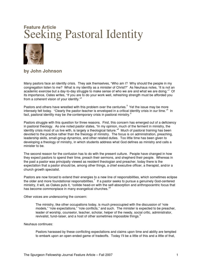 Identity of Pastor PDF | PDF | Priest | Pastor