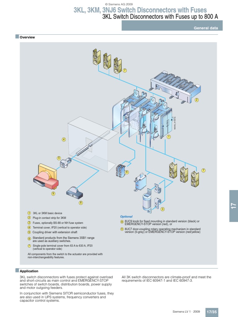 Siemens 3KL 3KM Fuseswitch 2009 PDF | PDF | Switch | Electrical Connector