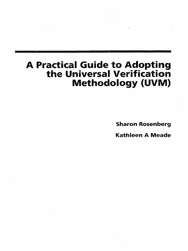 A Practical Guide To Adopting The Universal Verification Methodology ...