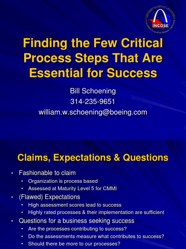 Finding The Few Critical Process Steps That Are Essential For Success ...