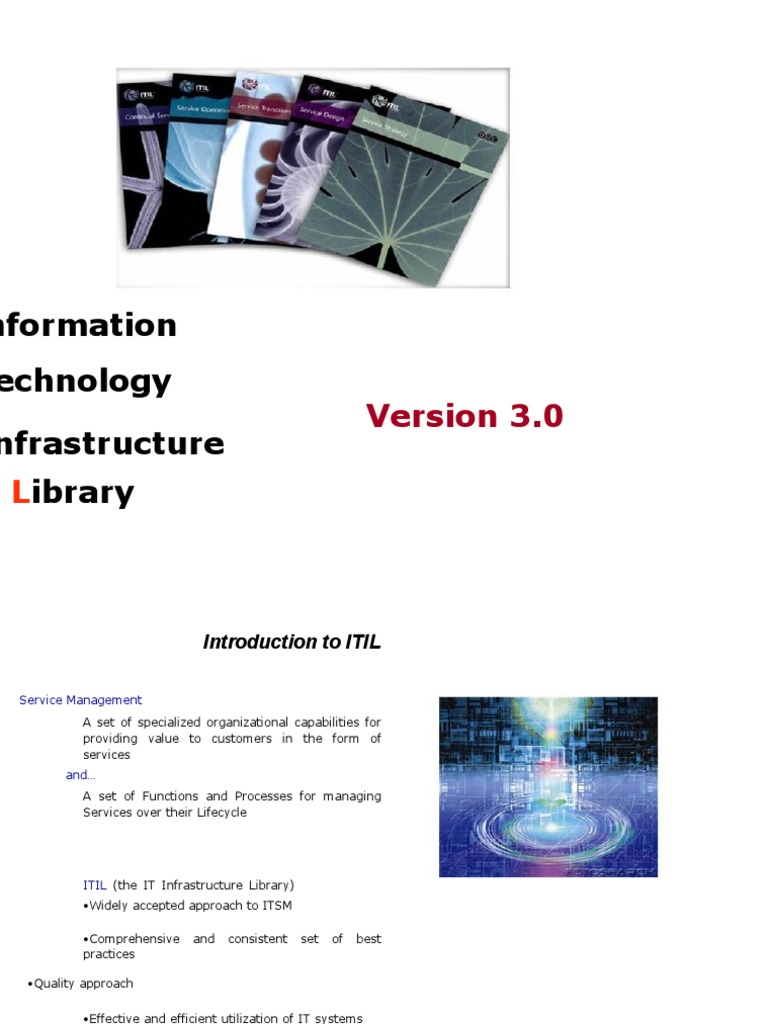 ITIL v3 Presentation | PDF | Itil | Business Process