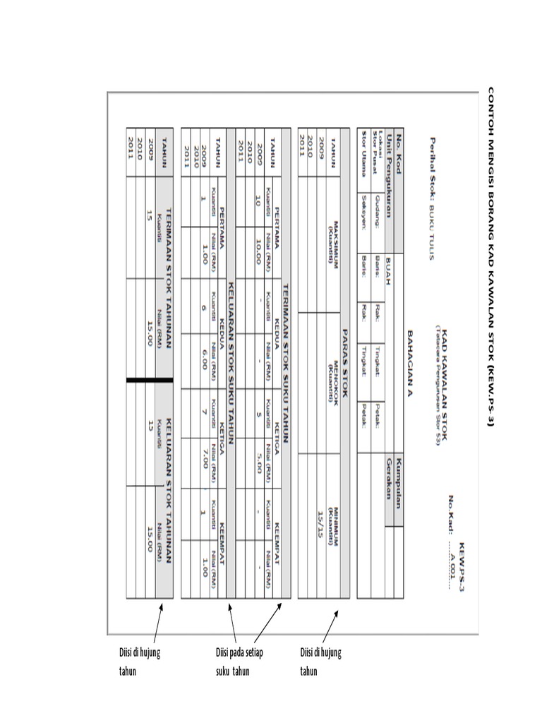 Contoh Pengisian Kew.PS-3 dan Kew.PS-4 | PDF