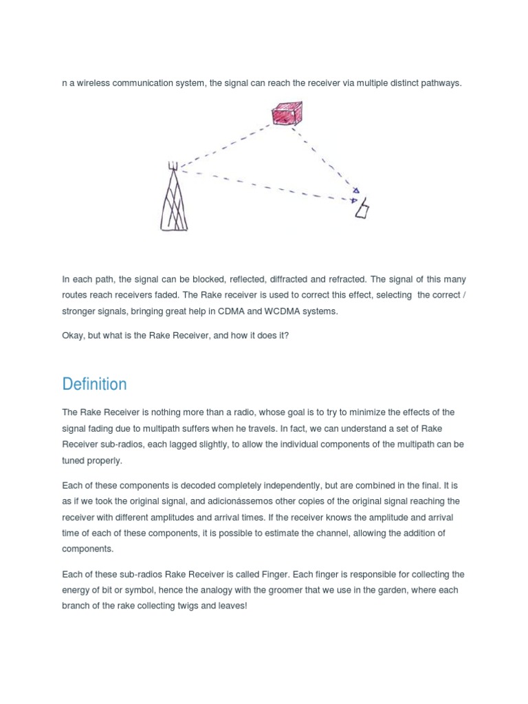 Rake Receiver Pdf Code Division Multiple Access Telecommunications