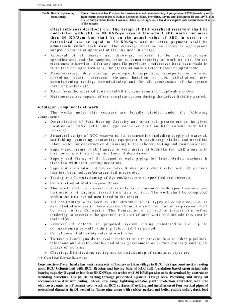 RCC OHSR Tank | PDF | General Contractor | Specification (Technical ...