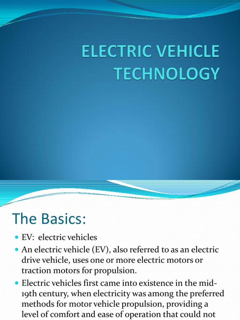 electric vehicle.ppt | Electric Vehicle | Battery Charger