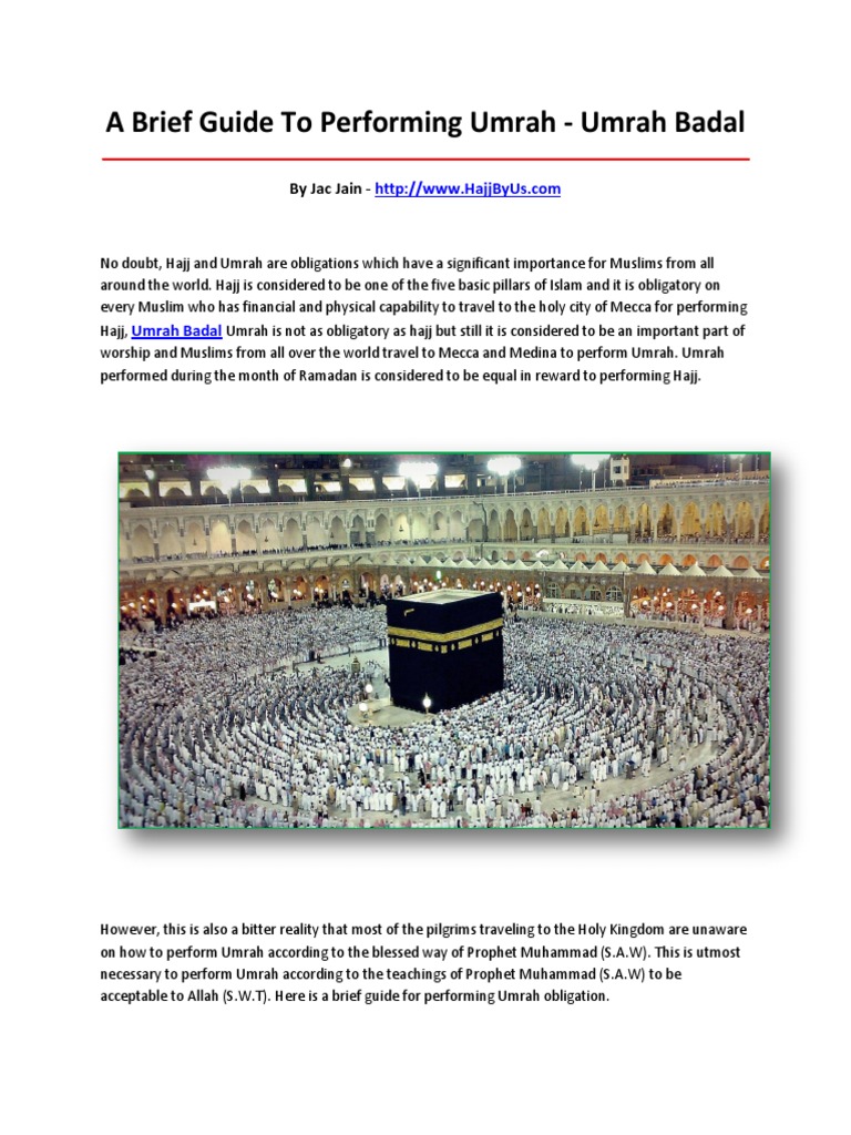 Umrah Badal | PDF | Hajj | Monotheism