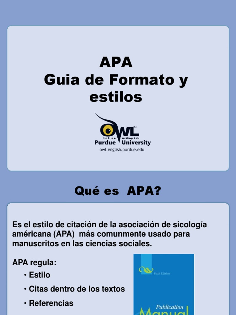 Formato APA | PDF | Comillas | Estilo apa