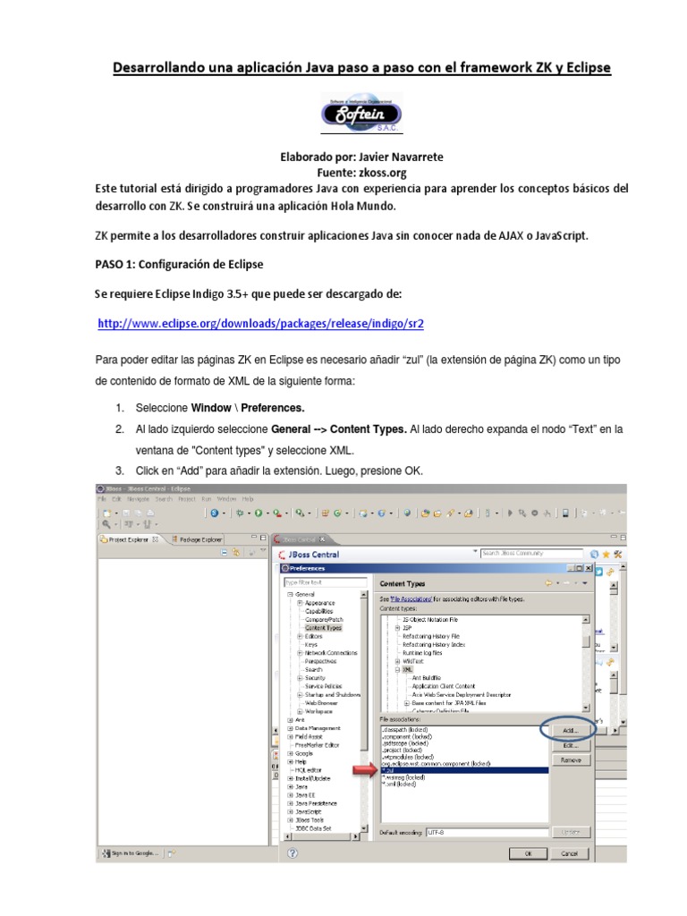 Guía ZK: App Java en Eclipse | PDF | Eclipse (software) | Java (lenguaje de programación)