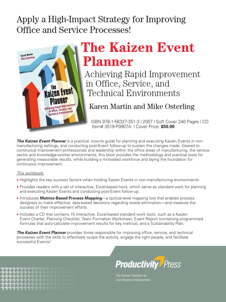 Kaizen Event Planner Flyer.pdf | Lean Manufacturing | Accountability