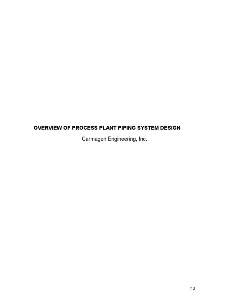 Overview of Process Plant Piping System Design - Document PDF | PDF