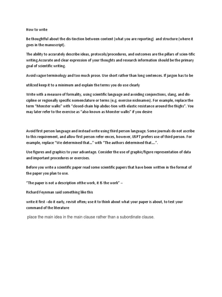 Guide to Effective Scientific Writing | PDF
