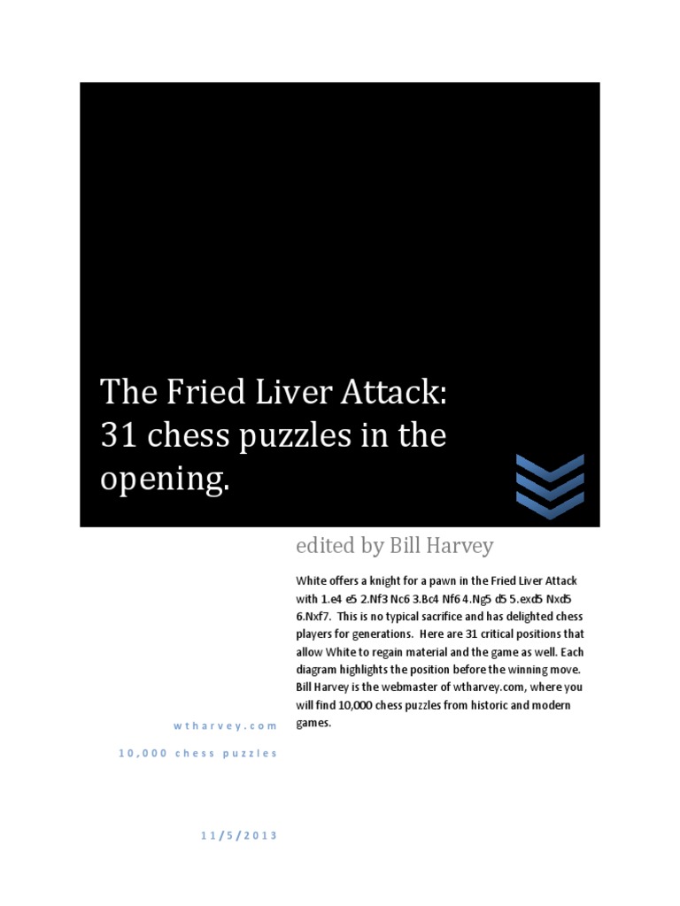 The Fried Liver Attack: 31 chess puzzles in the opening. | Traditional ...