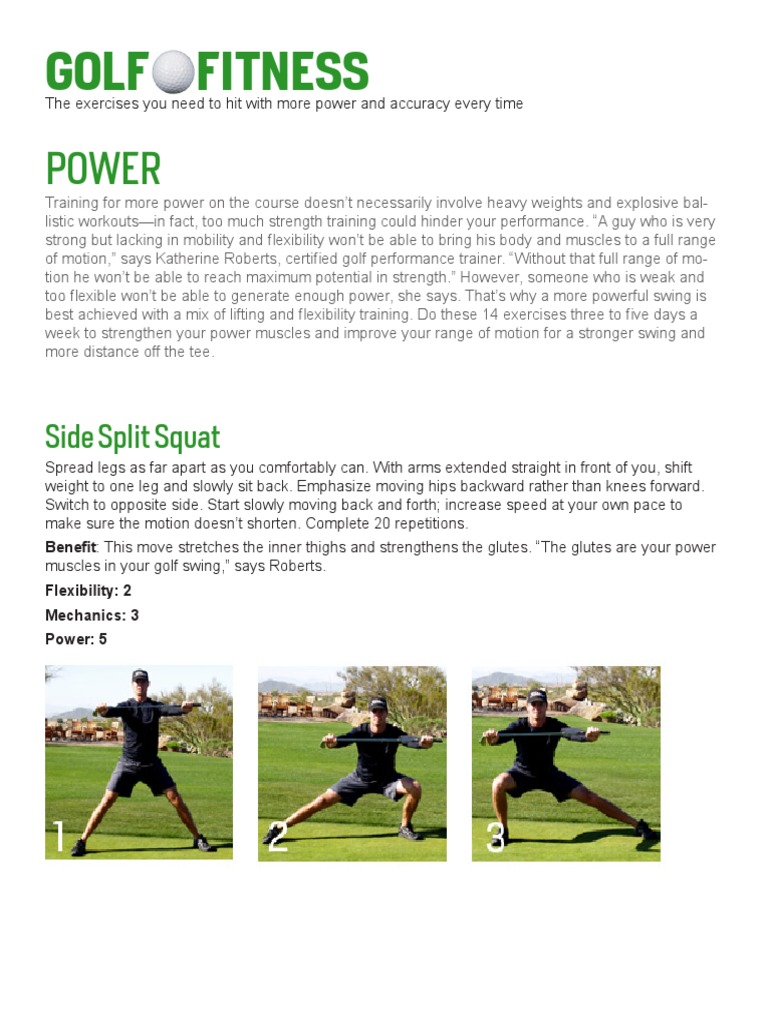 Golf Fitness PDF | PDF | Golf Stroke Mechanics | Flexibility (Anatomy)