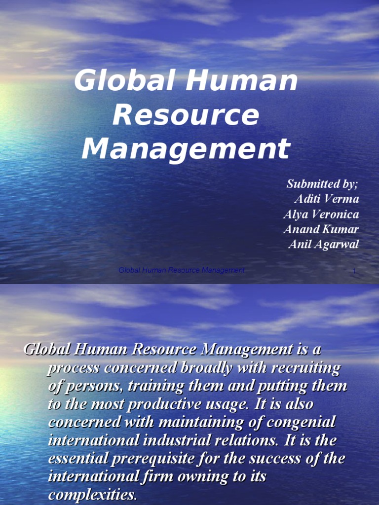 Global Human Resource Management | PDF | Human Resource Management ...