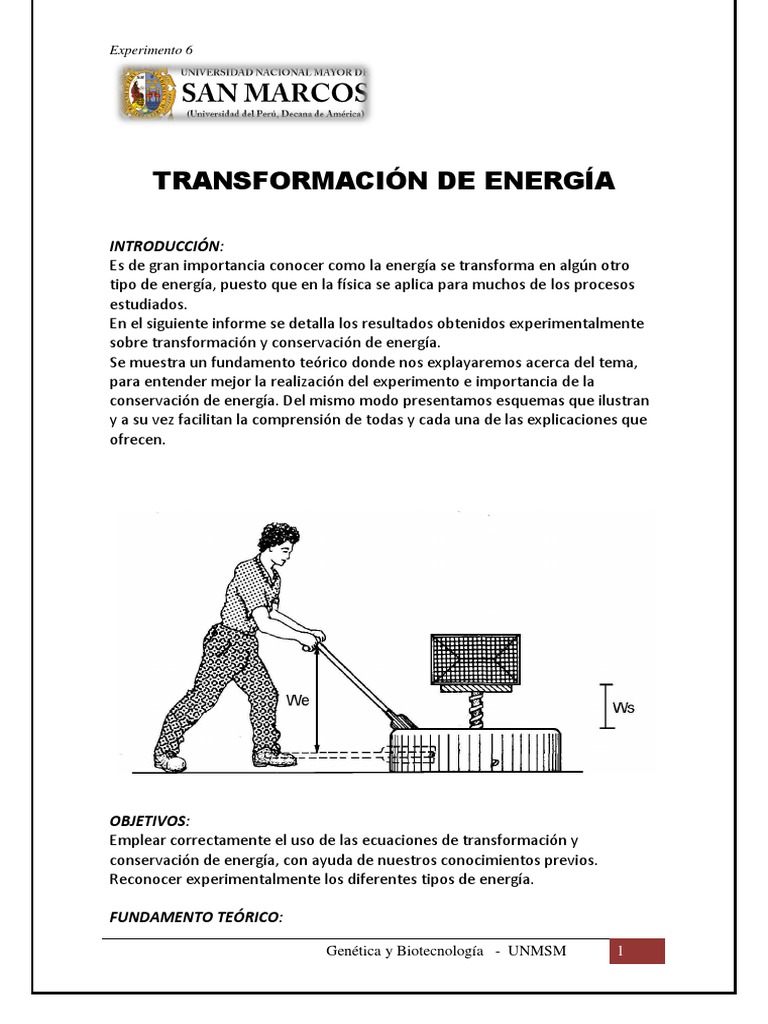Conservación y Transformación de Energía | PDF | Tecnología