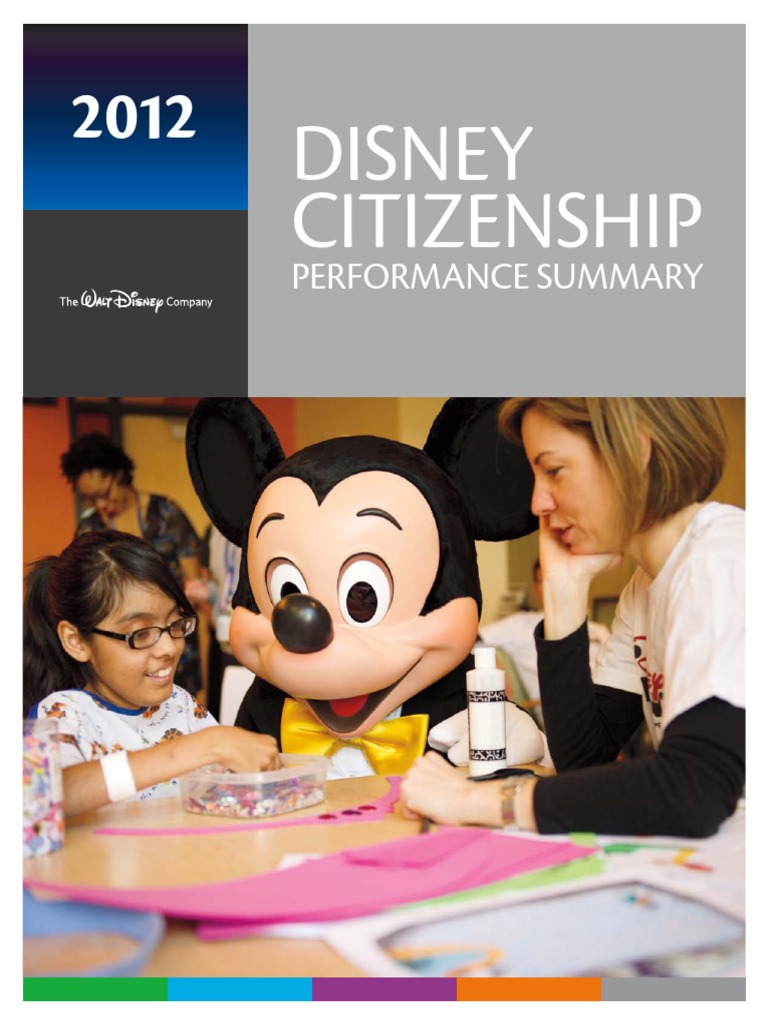 Disney 2012 Citizenship Performance Summary | PDF | Volunteering ...