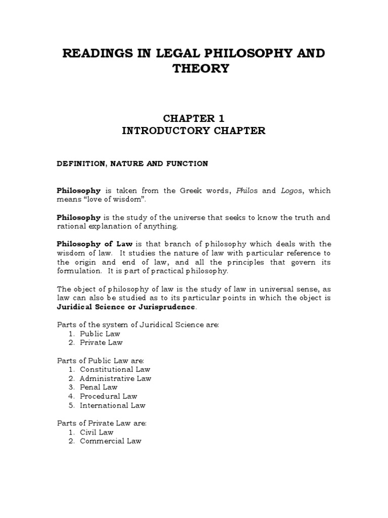 Legal Philosophy Notes | PDF | Jurisprudence | Plato