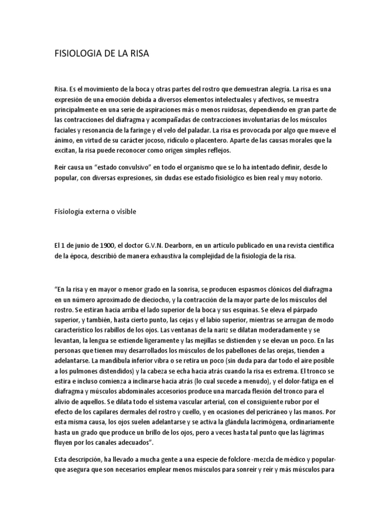 Fisiologia De La Risa Pdf La Risa Músculo