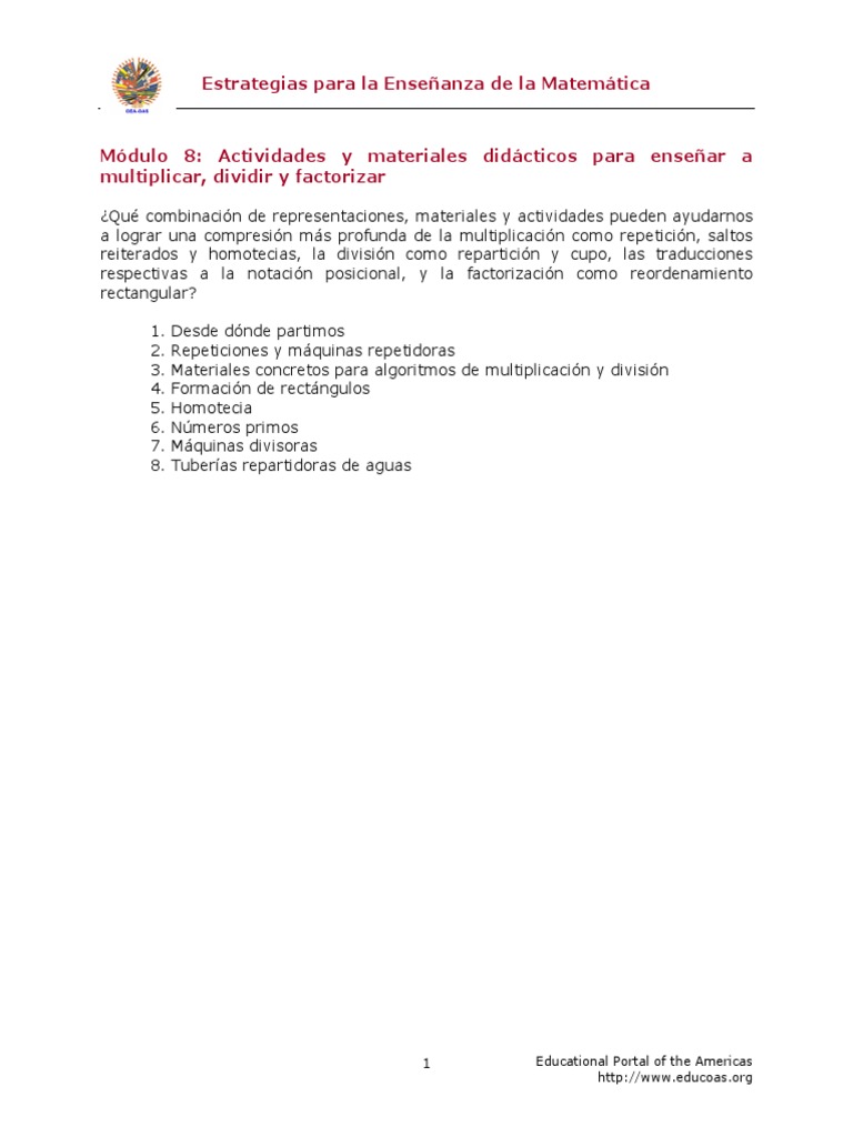 Estrategias para Multiplicar y Dividir | PDF | Número primo ...