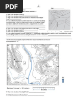 WS Topographic Practice KEY | PDF | Contour Line | Topography